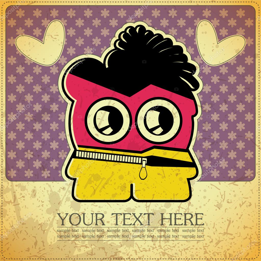 Monsters with heart Stock Vector by ©aleabievsasha 13261970