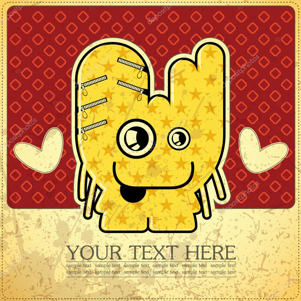 Monsters with heart Stock Vector by ©aleabievsasha 13597091