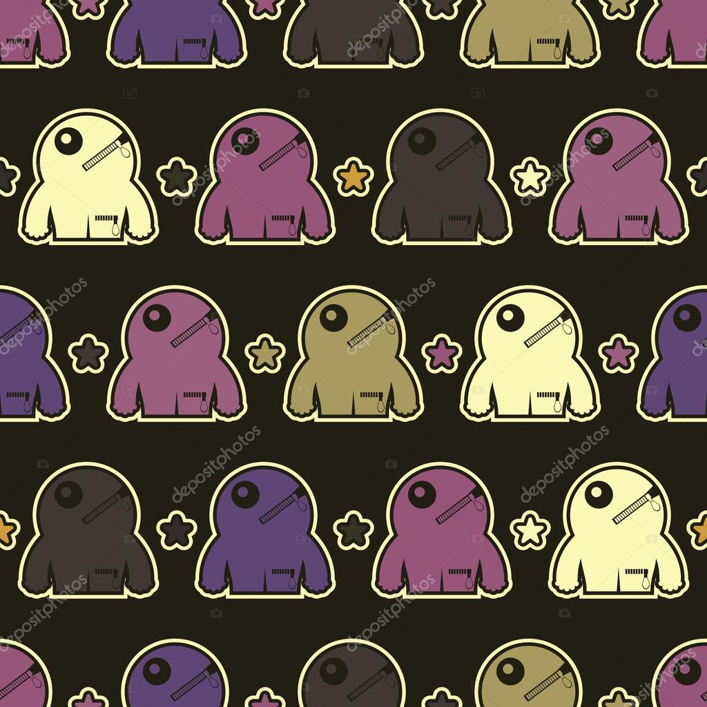 Monsters - seamless pattern Stock Vector by ©aleabievsasha 14008874