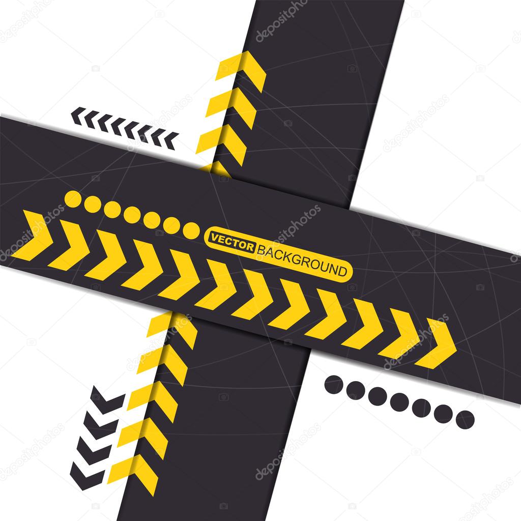 Abstract yellow arrows background - vector Stock Vector by ...