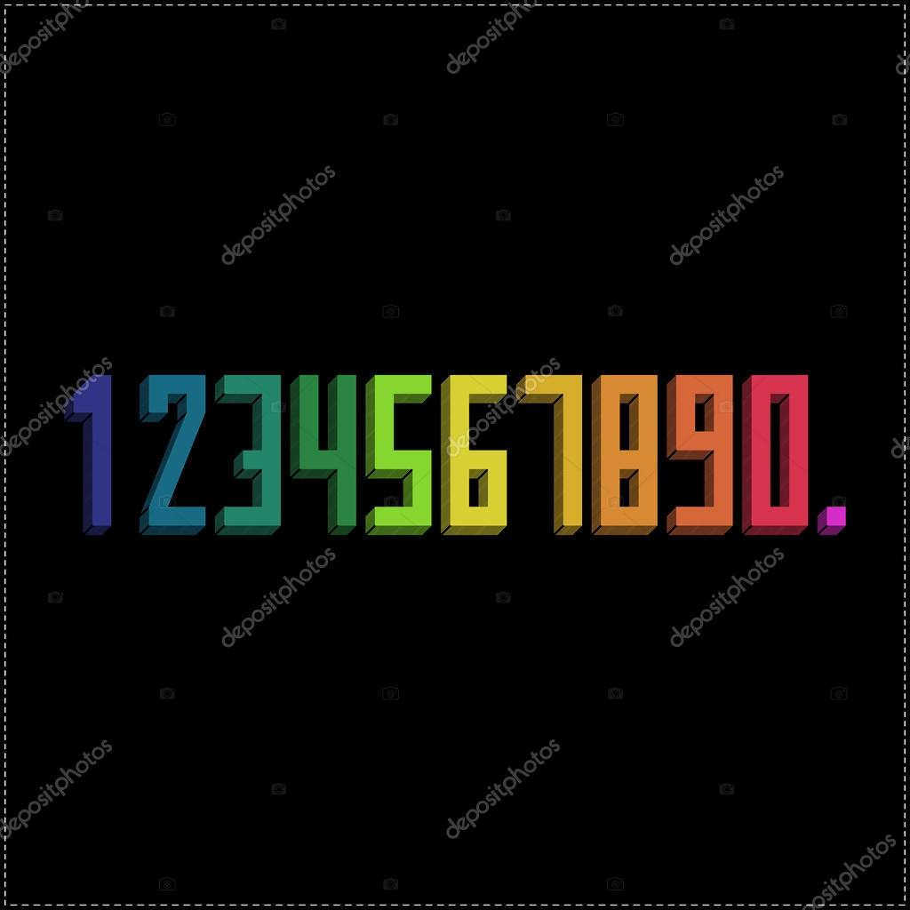 Vector numbers on black background Stock Vector Image by ©aleabievsasha ...