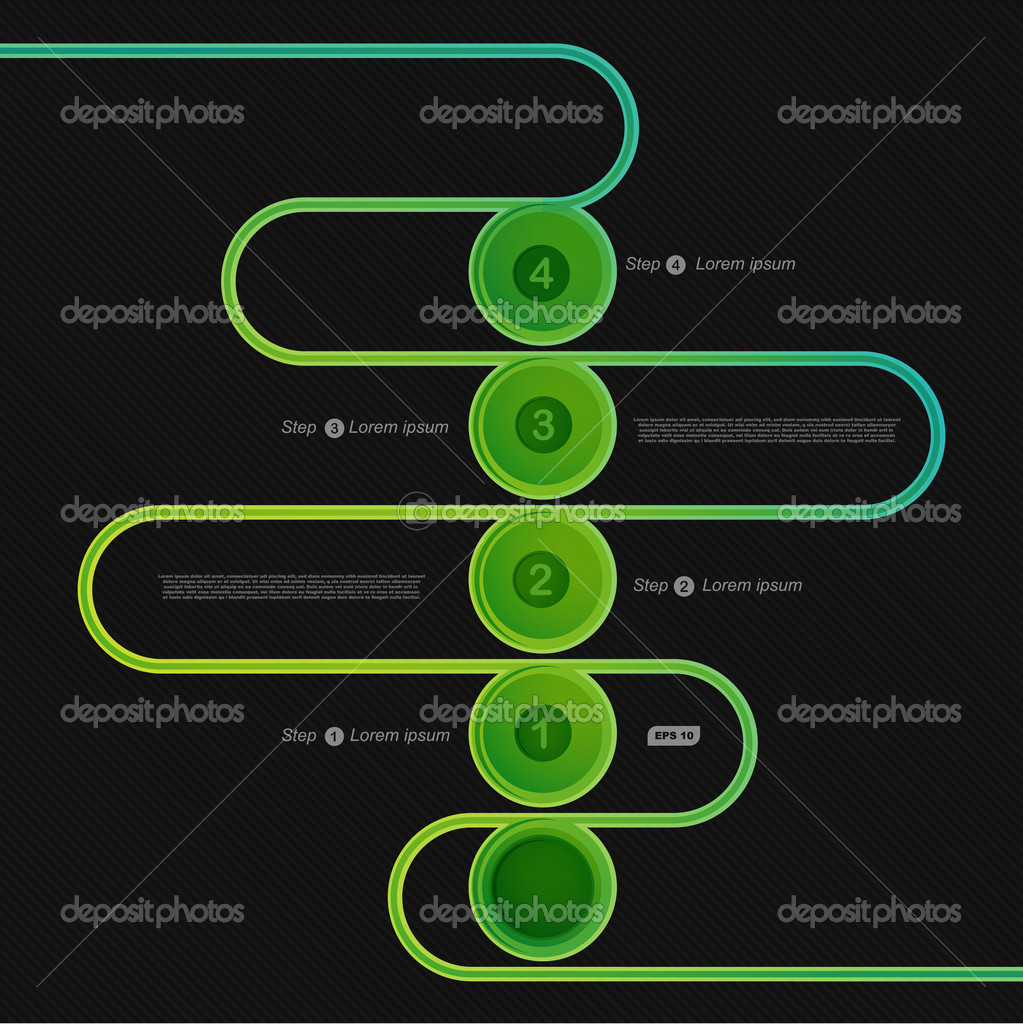 Abstract background with steps and numbers. Stock Vector Image by ...