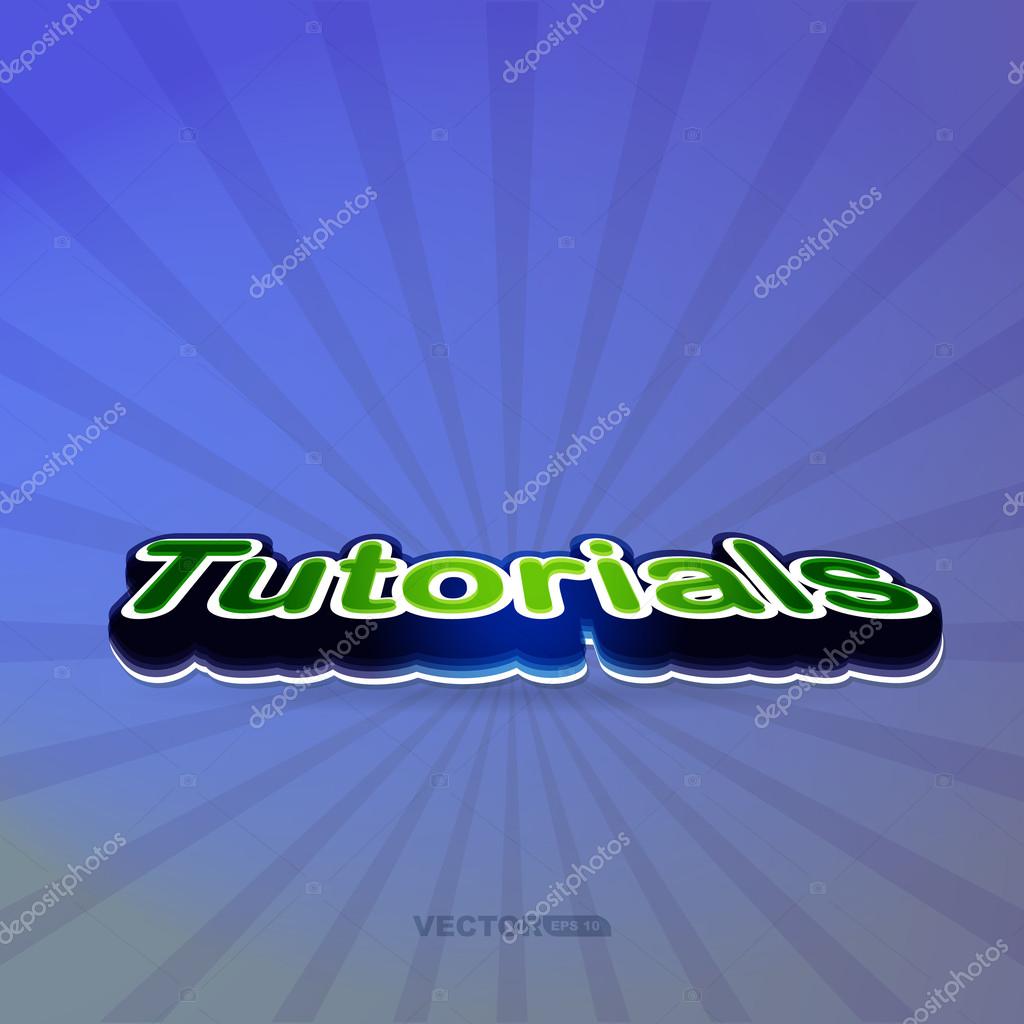 Tutorials Stock Vector Image by ©aleabievsasha #28754073