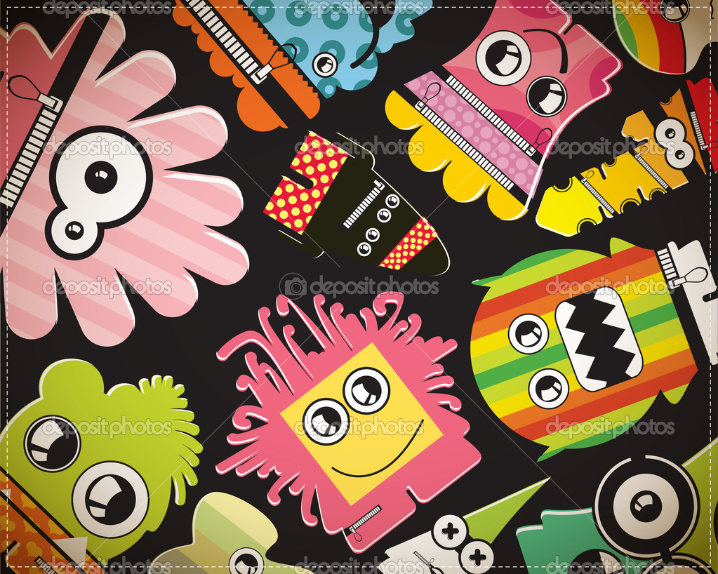 Monster Vektor Stok oleh ©aleabievsasha 29790599