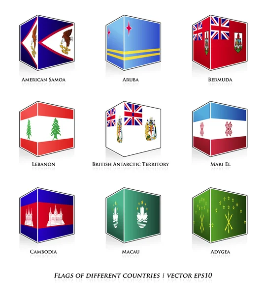 Set of nine flags Stock Vector Image by ©aleabievsasha #30157247