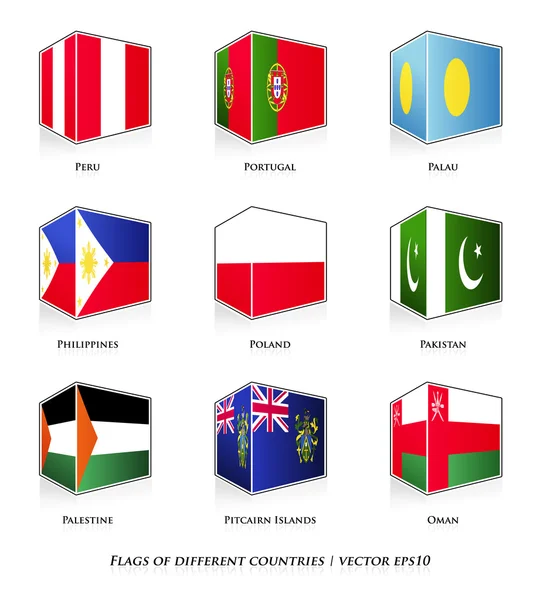 Set of nine flags Stock Vector Image by ©aleabievsasha #30157247