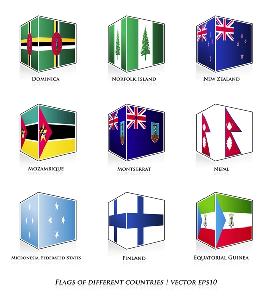 Set of nine flags Stock Vector Image by ©aleabievsasha #30157247