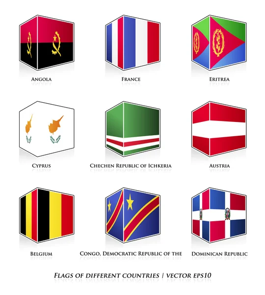 Set of nine flags Stock Vector Image by ©aleabievsasha #30157247