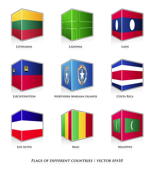 Set of nine flags Stock Vector Image by ©aleabievsasha #30157247