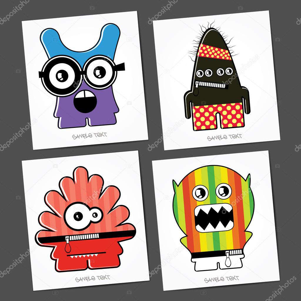 Monster berwarna. Vektor Stok oleh ©aleabievsasha 32033737