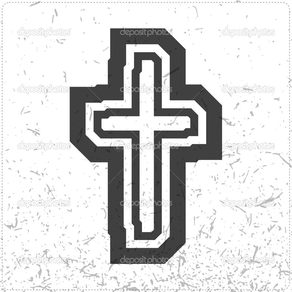 White cross Stock Vector by ©aleabievsasha 34119155