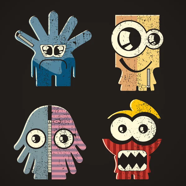 Set of four monsters Stock Vector by ©aleabievsasha 35101823