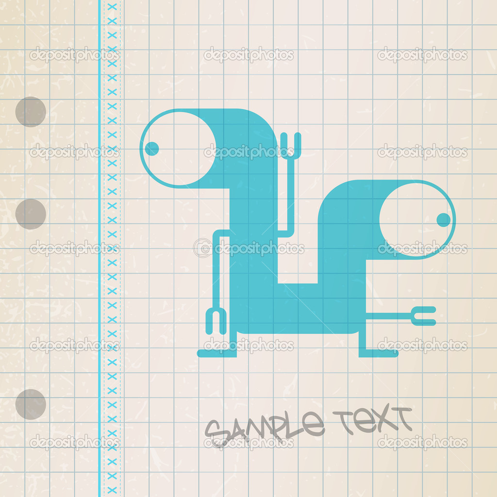 Monster paper Stock Vector by ©aleabievsasha 38884587