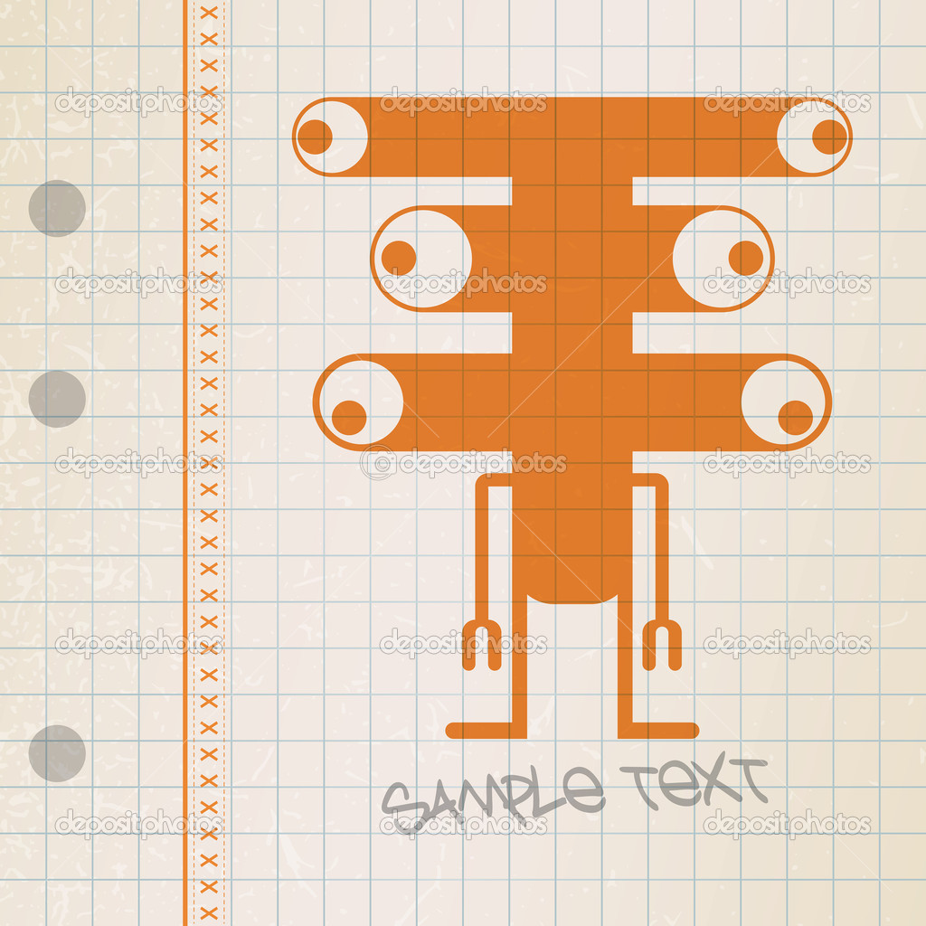 Monster paper Stock Vector by ©aleabievsasha 38884633