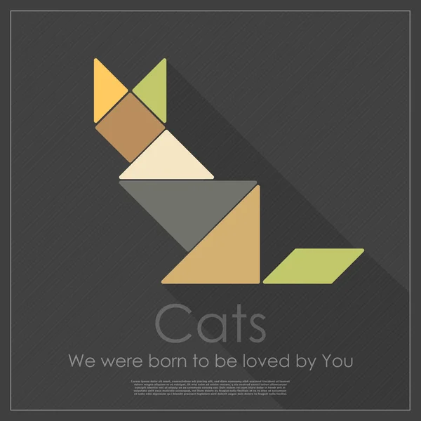 Set of eight tangram cats Stock Vector Image by ©aleabievsasha #118744320