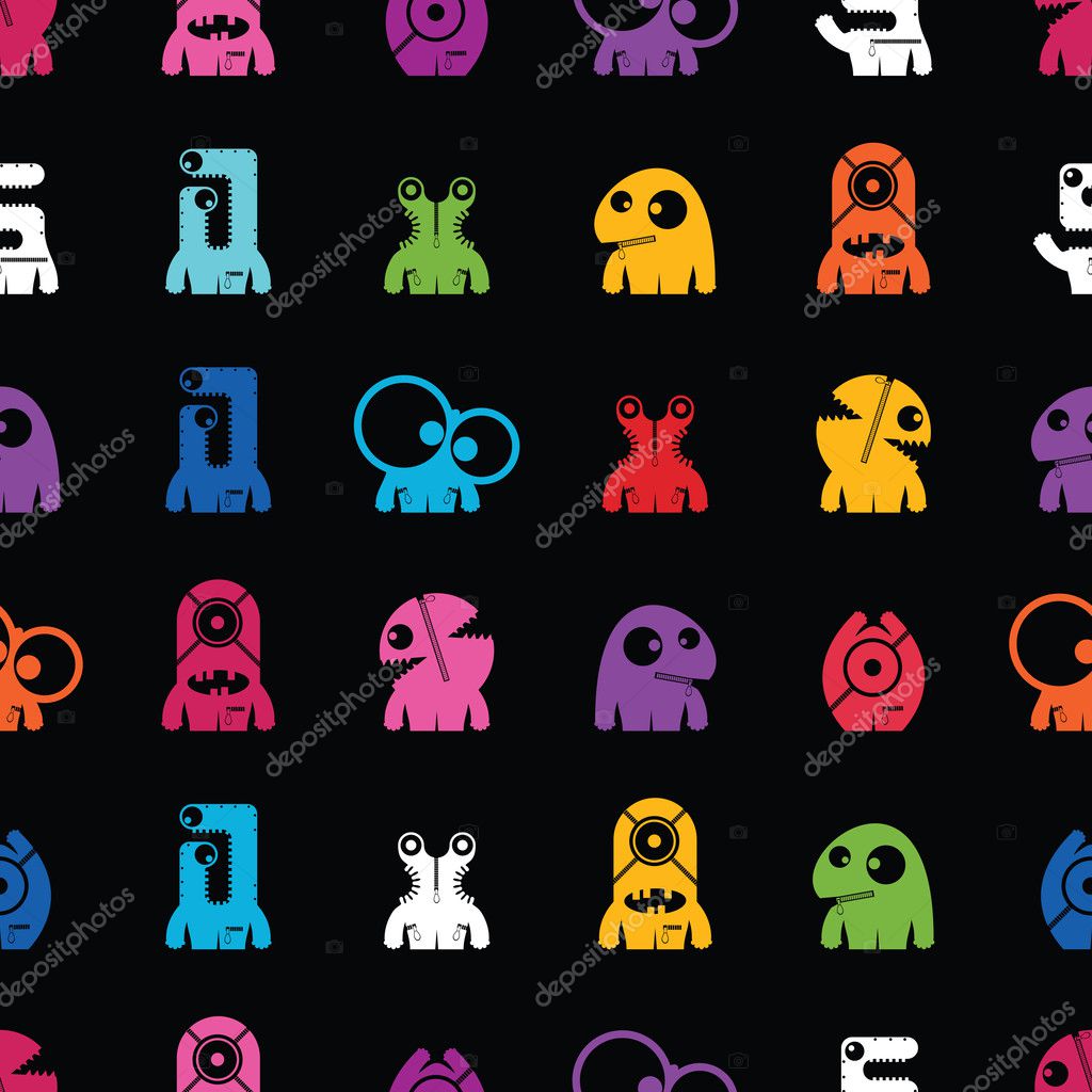 Monsters Stock Vector by ©aleabievsasha 45923093