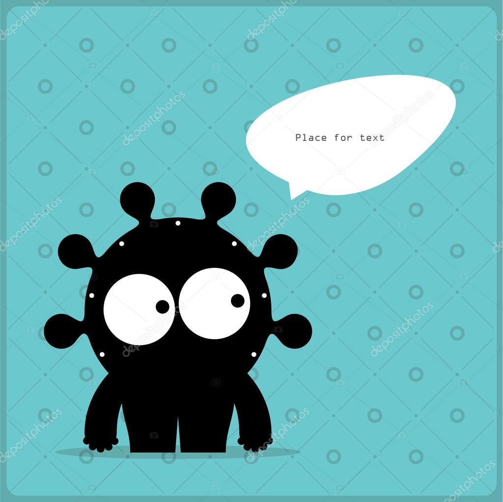 Cartoon monster with message cloud Stock Vector Image by ©aleabievsasha ...