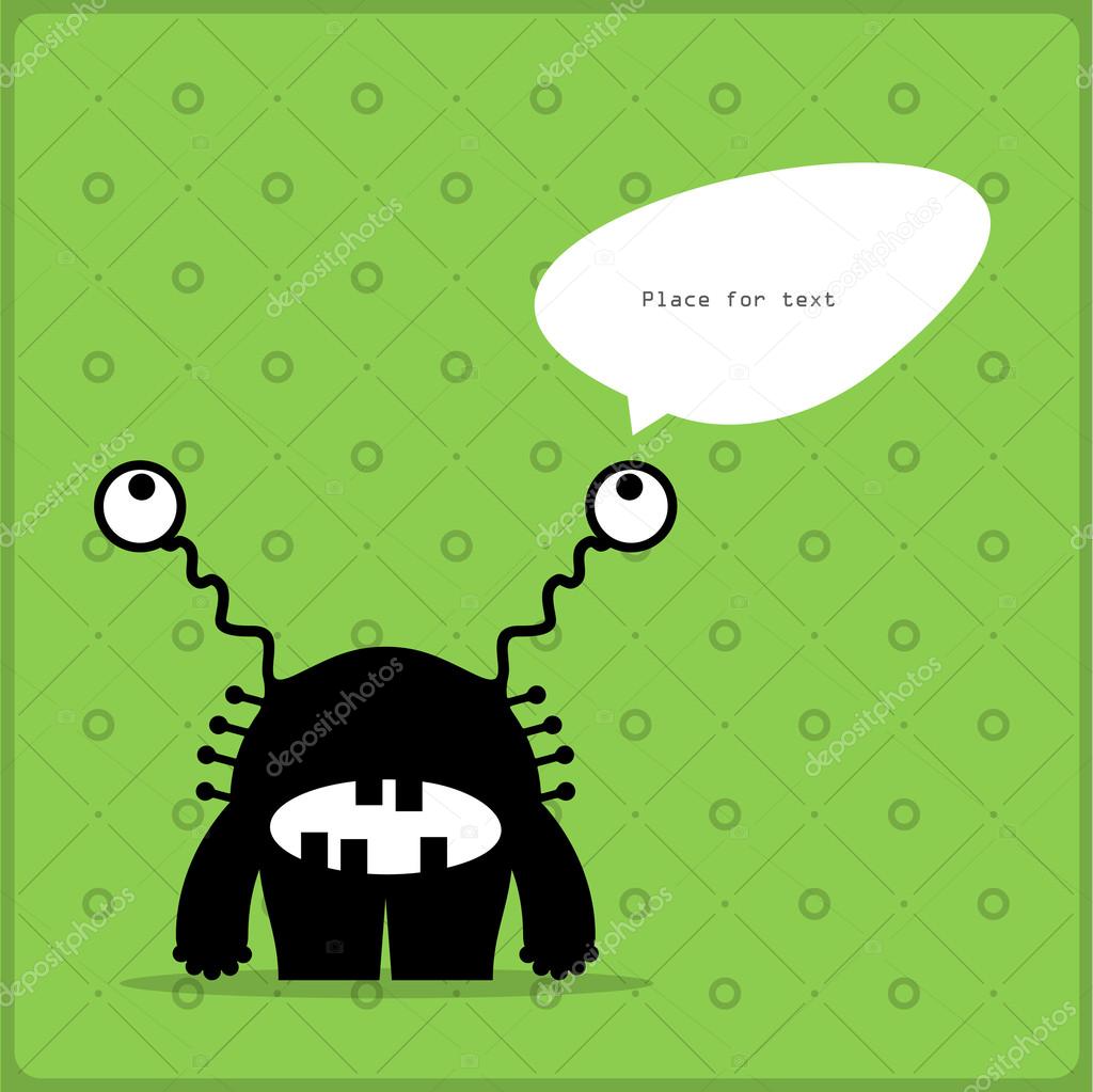 Cartoon monster with message cloud Stock Vector Image by ©aleabievsasha ...