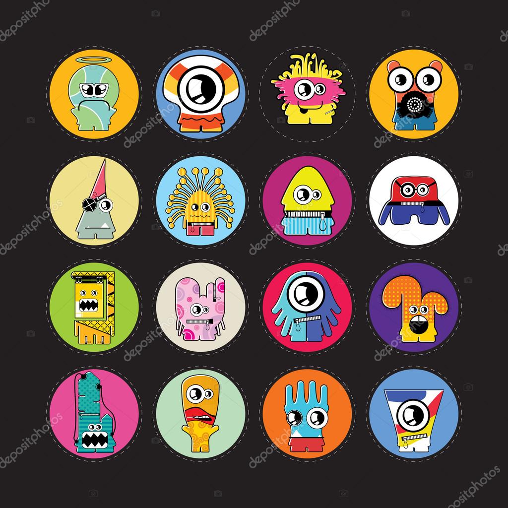 Monsters Stock Vector by ©aleabievsasha 46926967