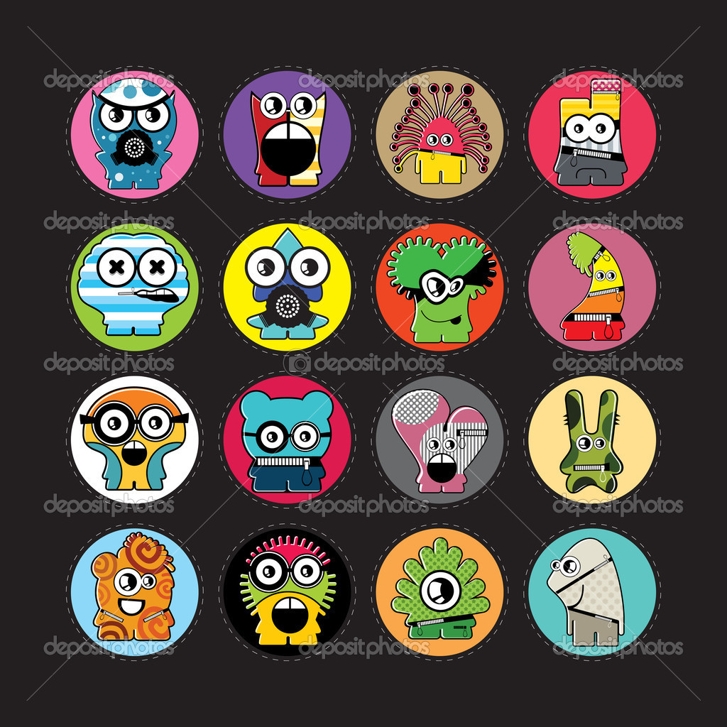 Monsters Stock Vector by ©aleabievsasha 46927481