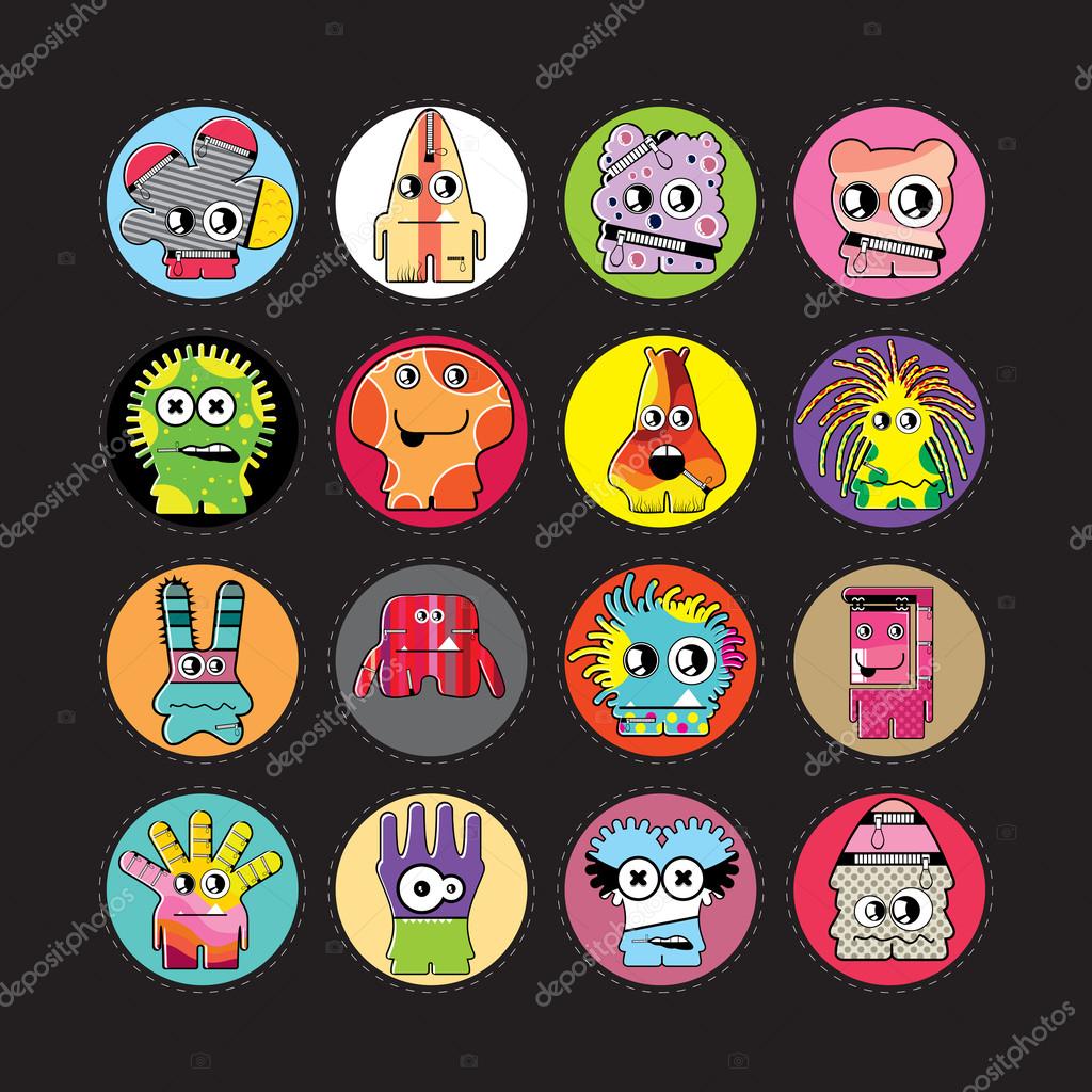 Monsters Stock Vector by ©aleabievsasha 46927543
