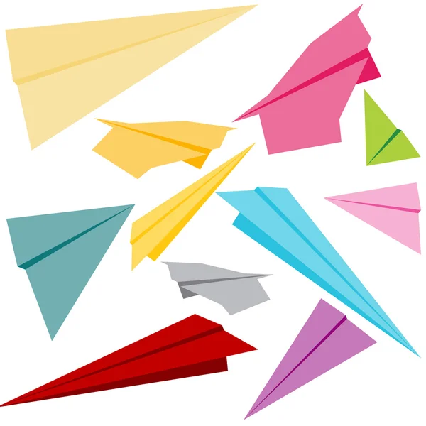 Paper airplanes Vector Art Stock Images | Depositphotos