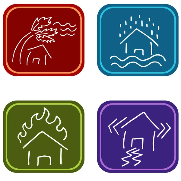 Disaster icons Vector Art Stock Images | Depositphotos