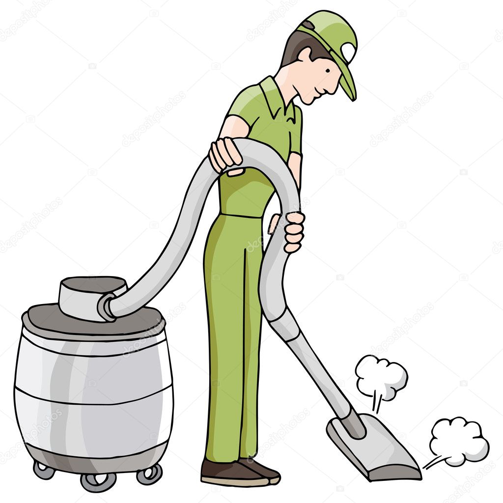 Man Using Wet Dry Vacuum — Stock Vector © cteconsulting #49283929
