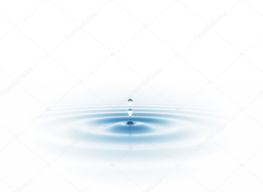 Water drop isolated on white — Stock Photo © Jezper #19443521