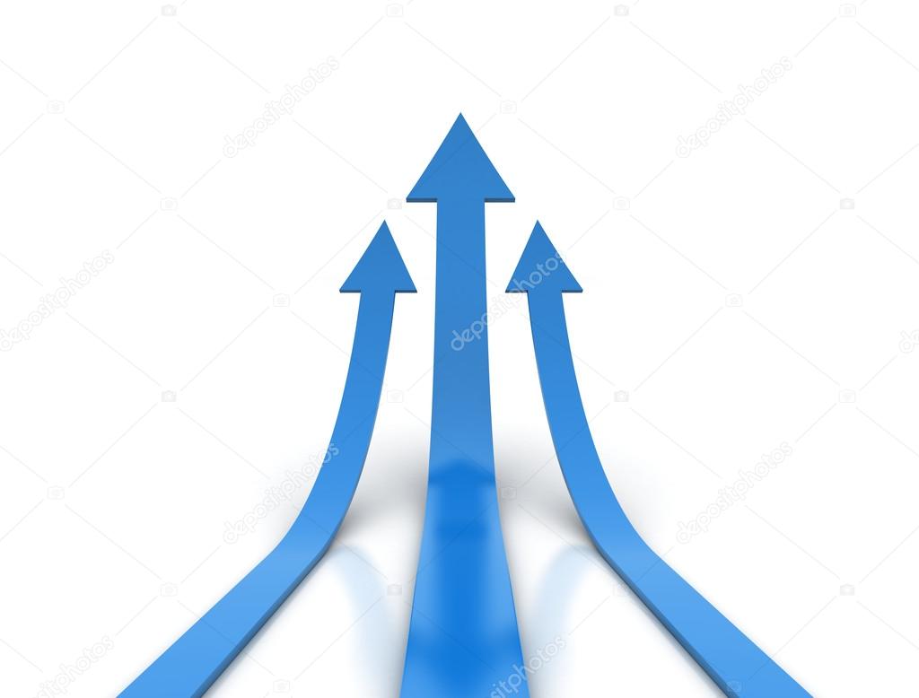 Thre blue arrows on white Stock Photo by ©Jezper 34003349