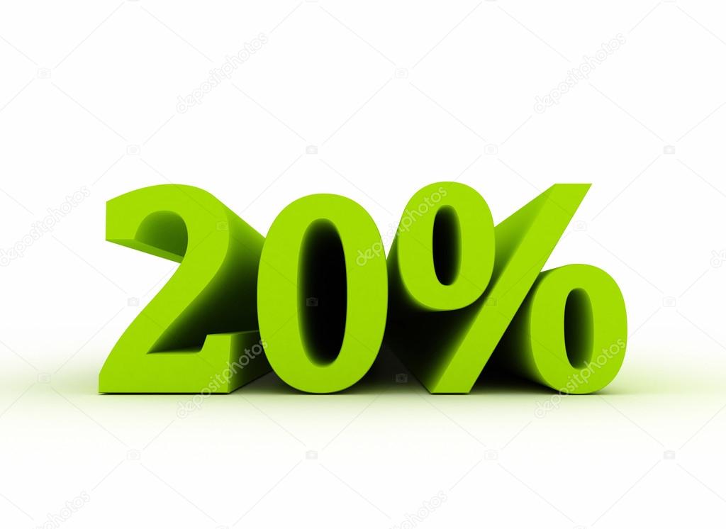 20 percent 3D — Stock Photo © Jezper #34094367