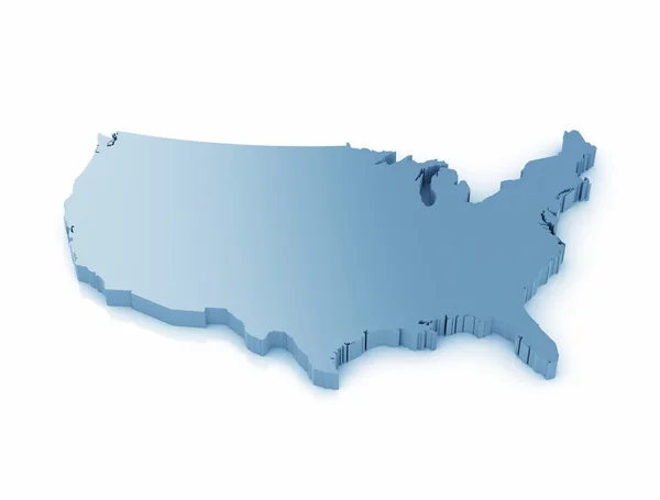 Usa Map Outline 3d