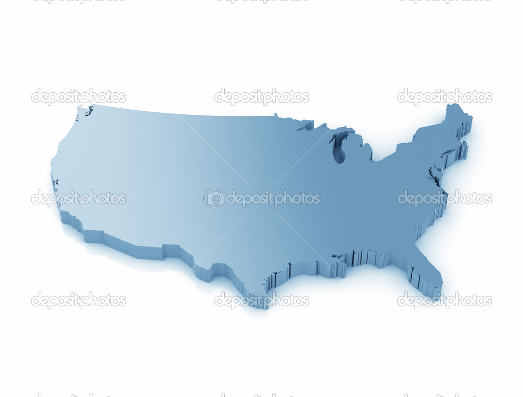 3d Usa Map Outline