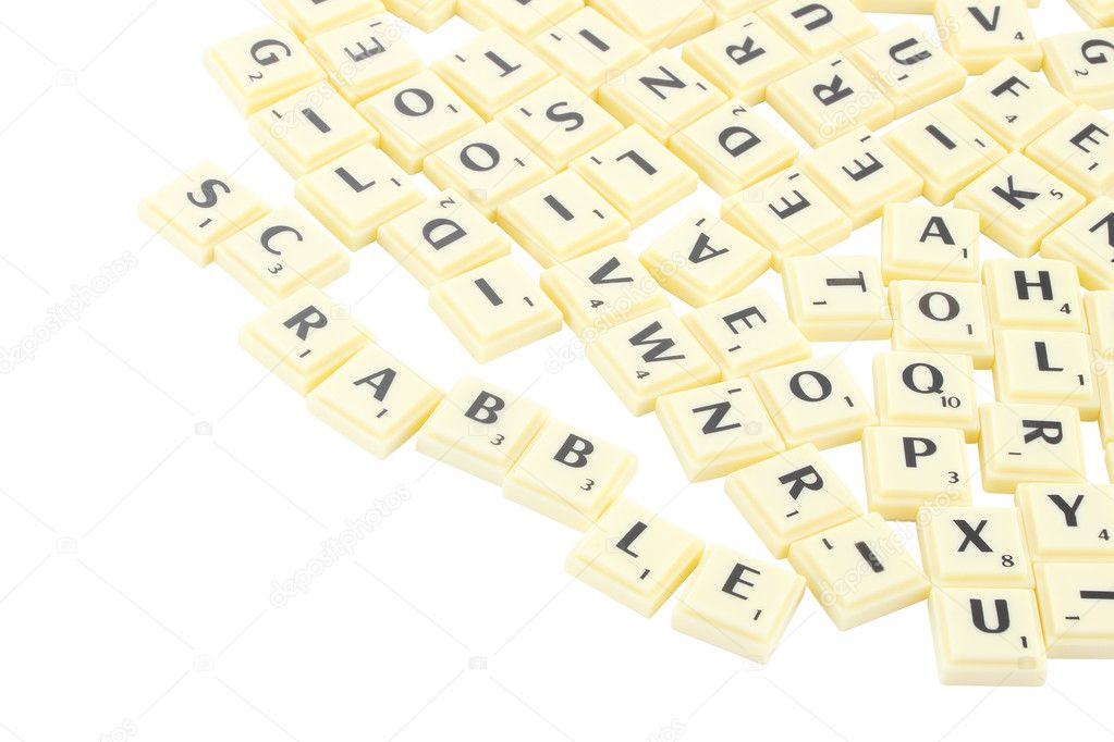 Scrabble piece block on white background. — Stock Editorial Photo ...