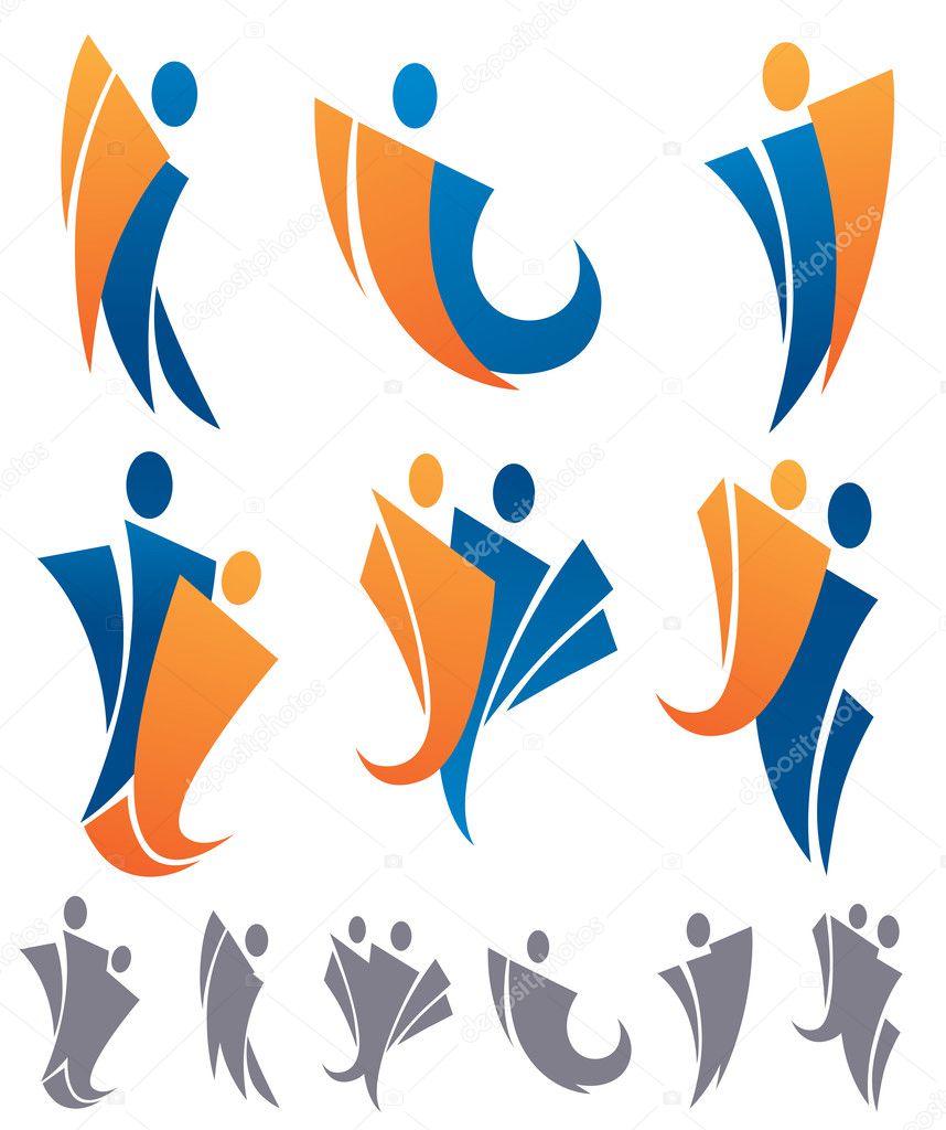Vector collection of active dance symbols Stock Vector Image by ...