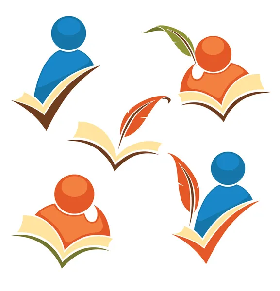 Reading and writing symbols, books and education Stock Vector Image by ...