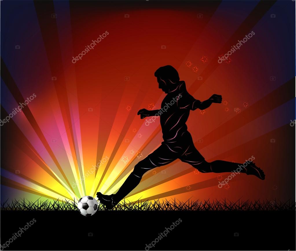 Football player - kick Stock Vector Image by ©KatSov #17843013
