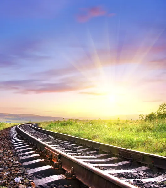 Railroad track background Stock Photos, Royalty Free Railroad track ...