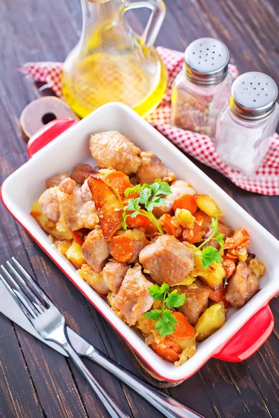 Fried meat with vegetables - Stock Image - Everypixel