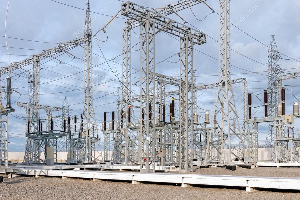 Electric power substation Stock Photo by ©Ivanov 37611923