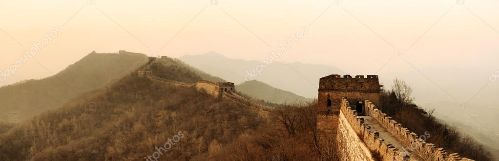 Great Wall sunset panorama — Stock Photo © rabbit75_dep #49858359