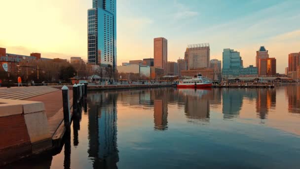 Baltimore Cityscape View Waterfront Inner Bay — Stock Video © rabbit75 ...