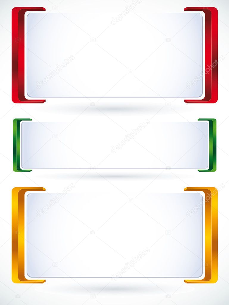 Illustration: 3d banner | 3d banner. — Stock Vector © Ostapius #12767991