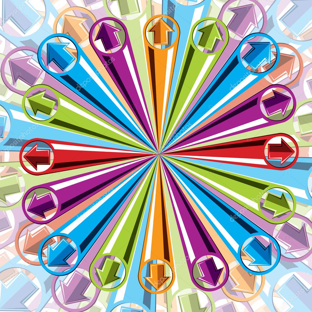 Vector abstract background with arrows explosion. Stock Vector Image by ...