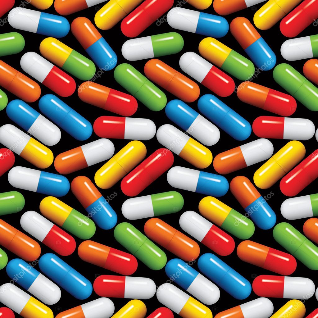 Medical pills seamless pattern. Stock Vector Image by ©Ostapius #12850547