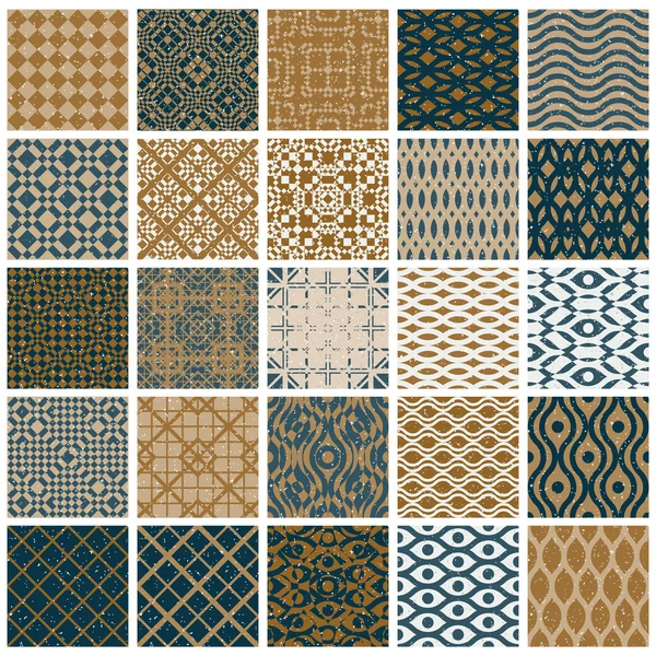 Colorful vintage tiles seamless patterns set 2. Stock Vector Image by ...