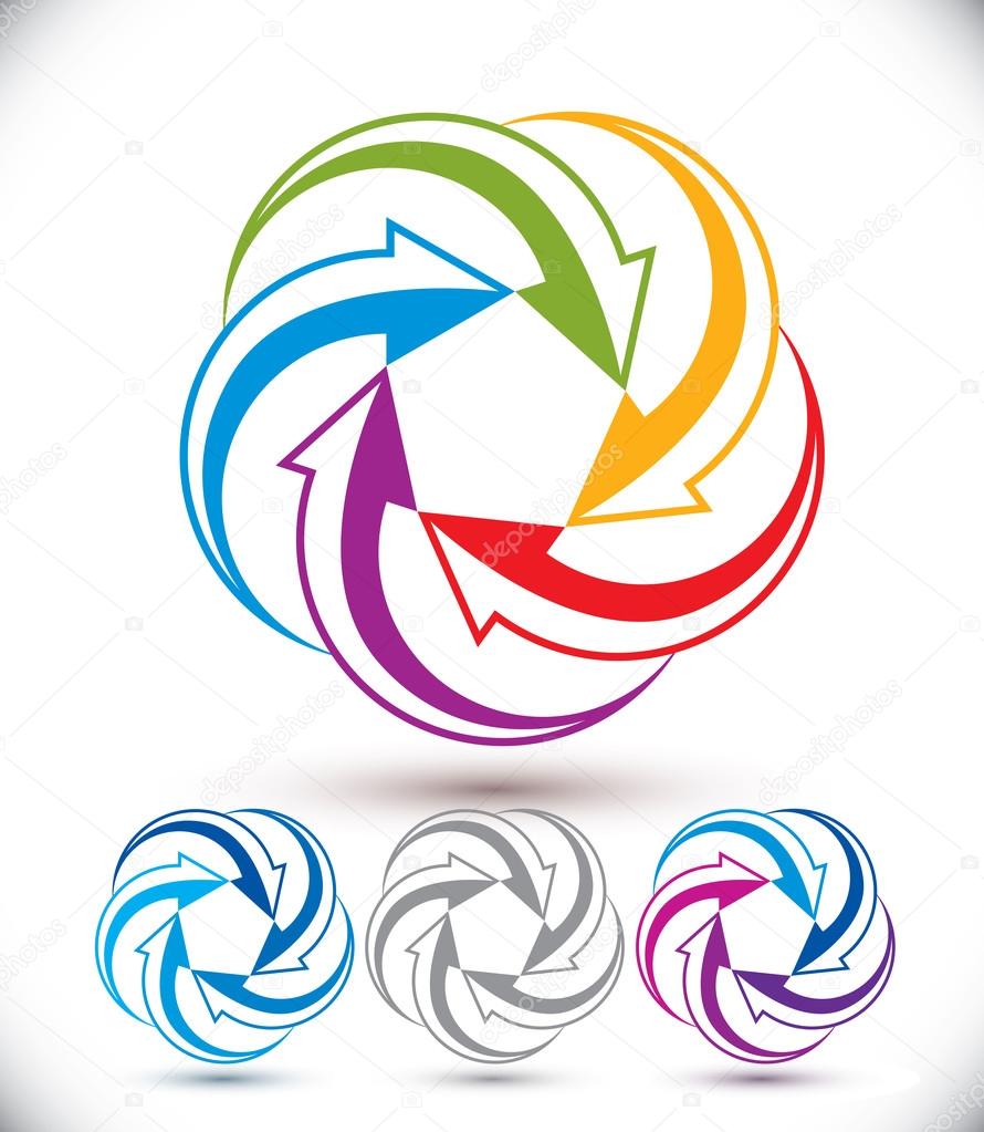 Looping arrows vector abstract symbol, conceptual special made i Stock ...
