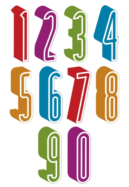 3d extra tall numbers set Stock Vector by ©Ostapius 81022316
