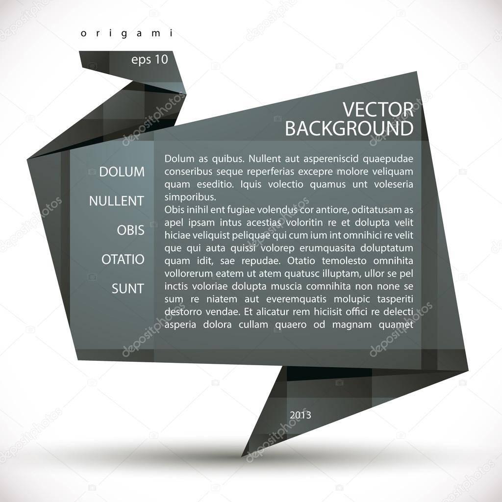 Origami style abstract vector background. Stock Vector by ©Ostapius ...
