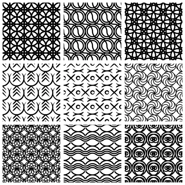 Seamless geometric patterns set 4. — Stock Vector © Ostapius #51678213